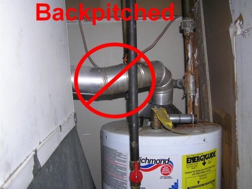 Inspecting a water heater vent connector - Structure Tech Home Inspections