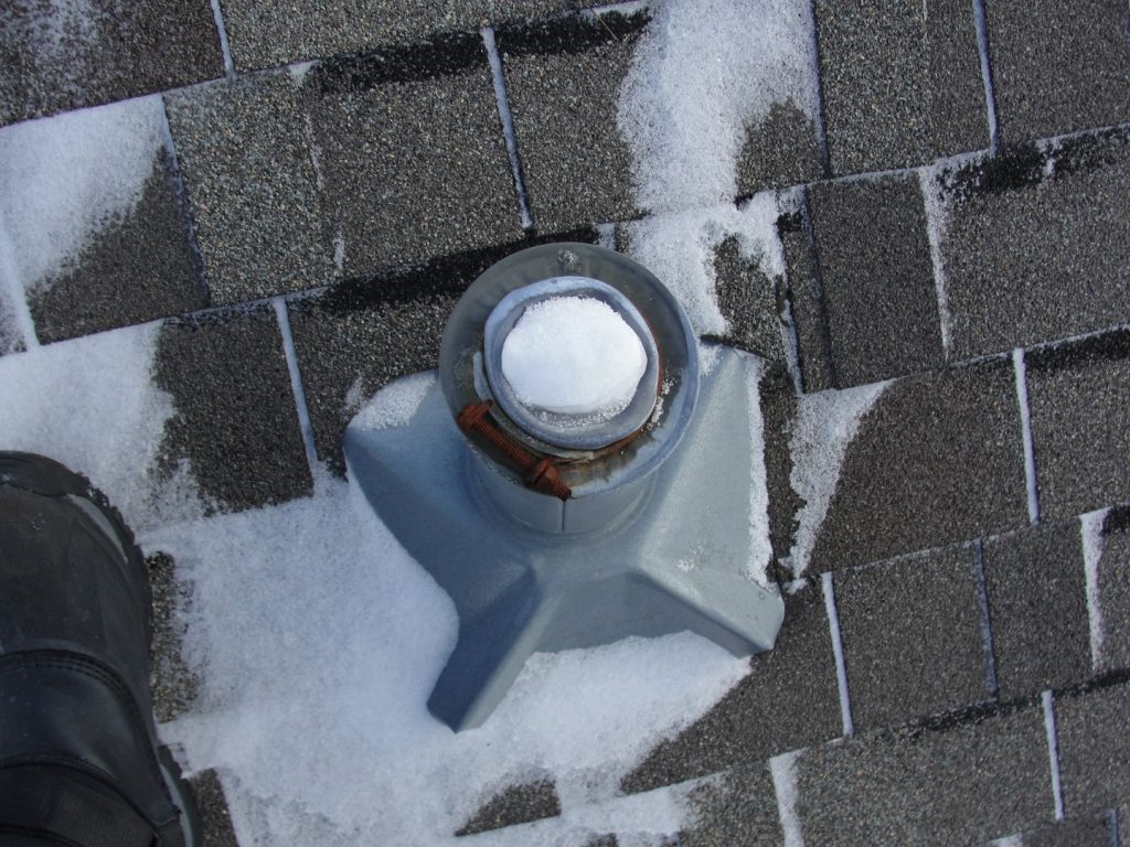 Plumbing Vents Covered with Frost