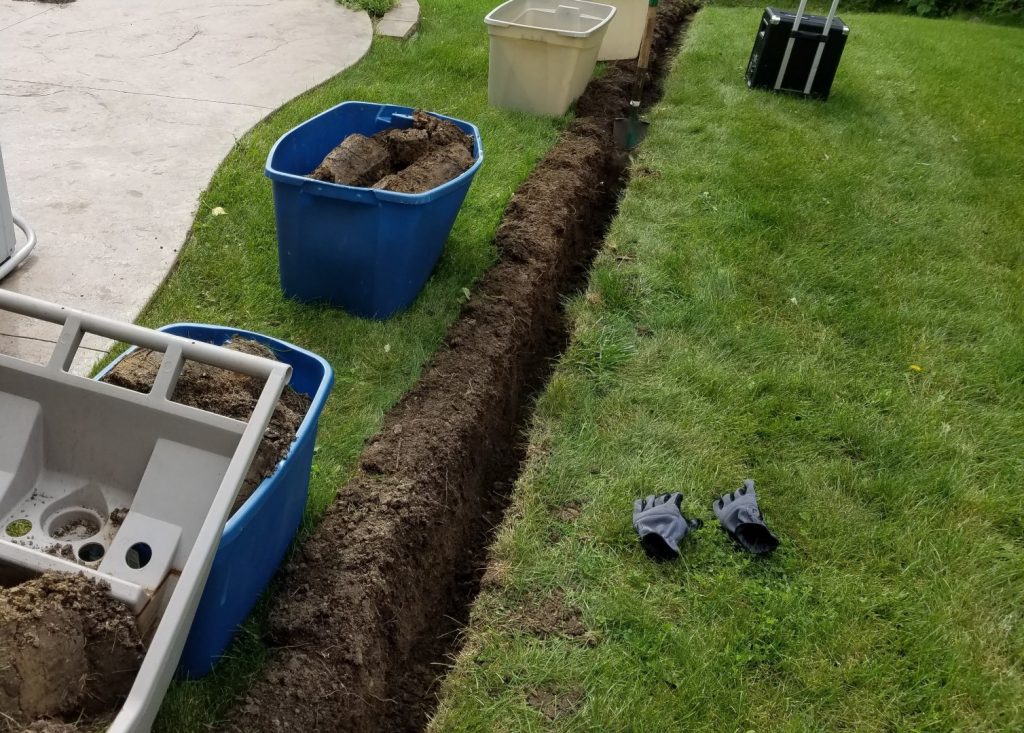 Trench digging without nasty lawn scars - Structure Tech Home Inspections